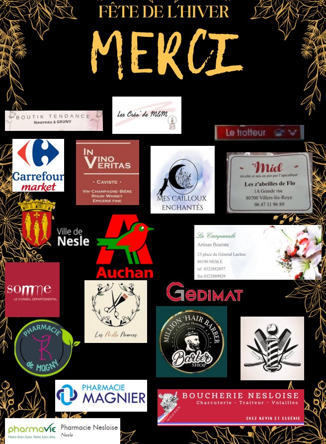 Fête de l'Hiver, remerciements. · Ville de Nesle